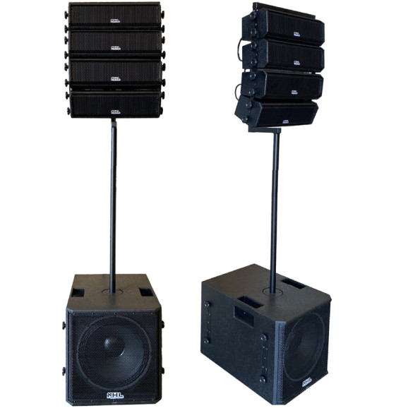 Kit Ativo (Line Array + Sub 15") 10 Caixas P.A. Compacto Gla3500 Estereo