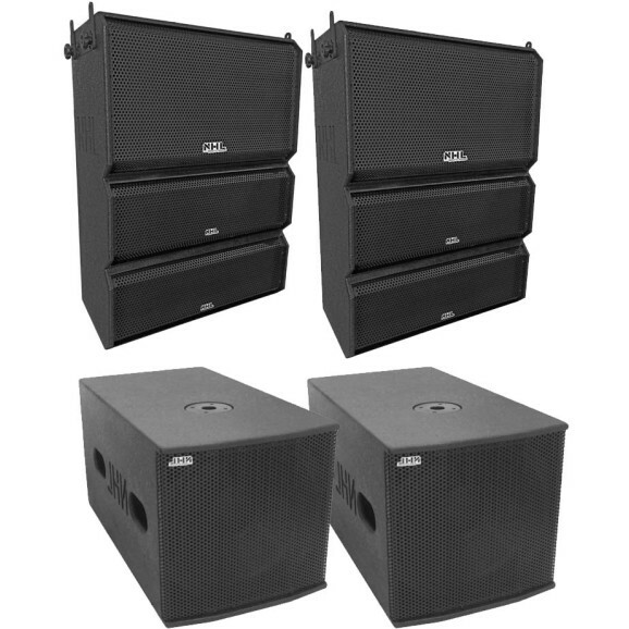 Kit Ativo (Line Array 32x 3" + Sub 18") 4 Caixas 5800w VLA5800
