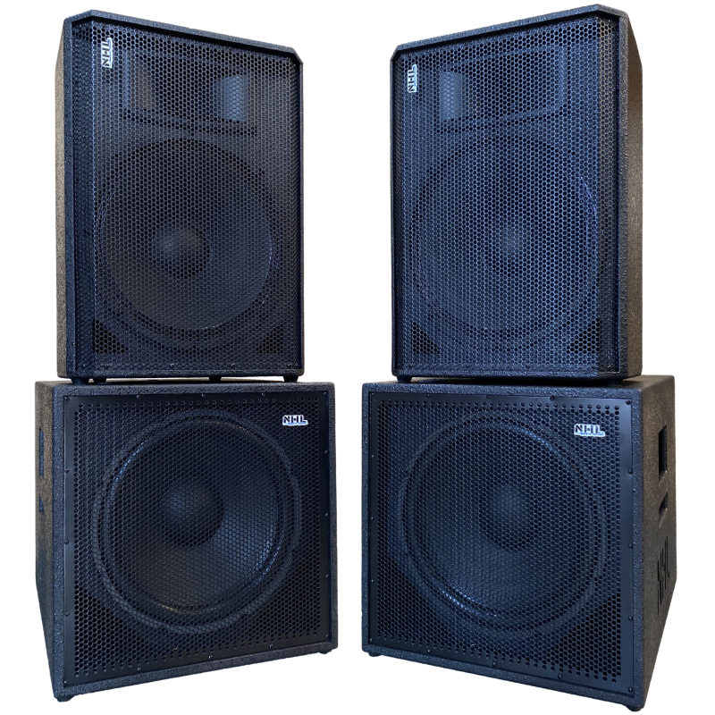 Kit Ativo (1x15" Ti + Sub 15") 4 Caixas 1500w SP1505