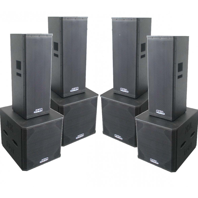 Kit Ativo (Line 2x12" Ti + Sub 18" TOP) 8 Caixas 7200w