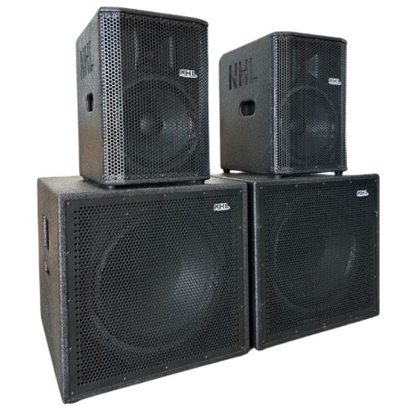 Kit Ativo Line Vertical NHL (1x10"+ti + Sub 15") 4000w 4 caixas Estereo