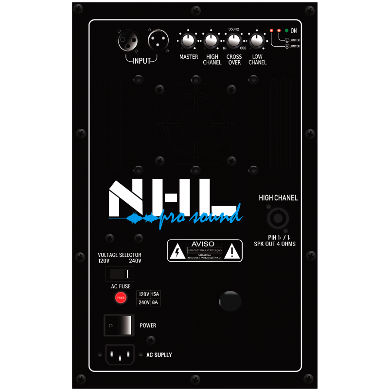 Kit Ativo (4x6" + Sub 15") 4 Caixas P.A. Compacto 2200 Easylink