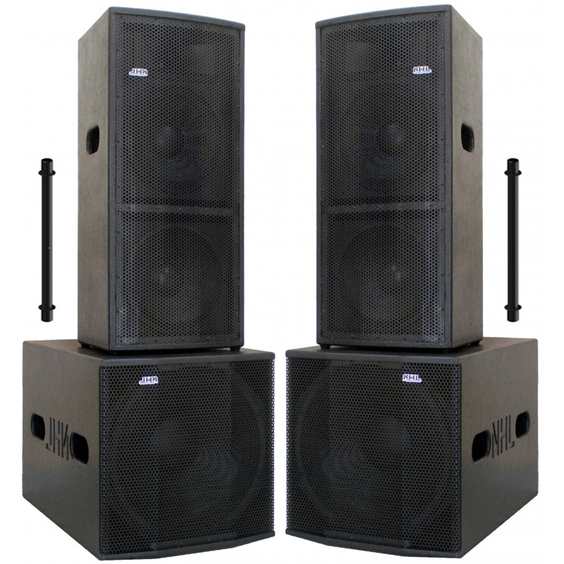Kit Ativo (2x12" Ti + Sub 18") 4 Caixas 4800w