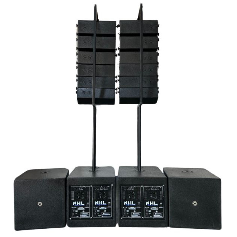 Kit Ativo (Line Array + Sub 18") 16 Caixas Gla7000 Estereo