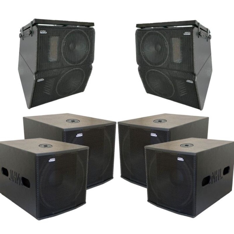 Kit Ativo (Line Array 2x12" Ti + Sub 18") 4 Cxs 5200w LA5200
