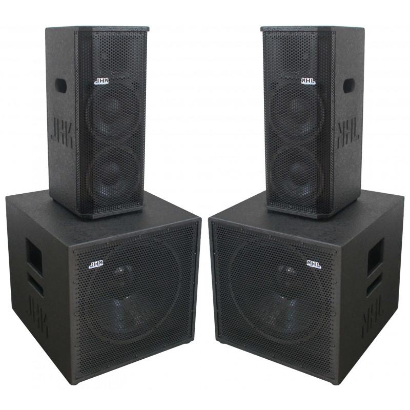 Kit Ativo Line Vertical NHL (2x8"+ti + Sub 15") 2400w 4 caixas