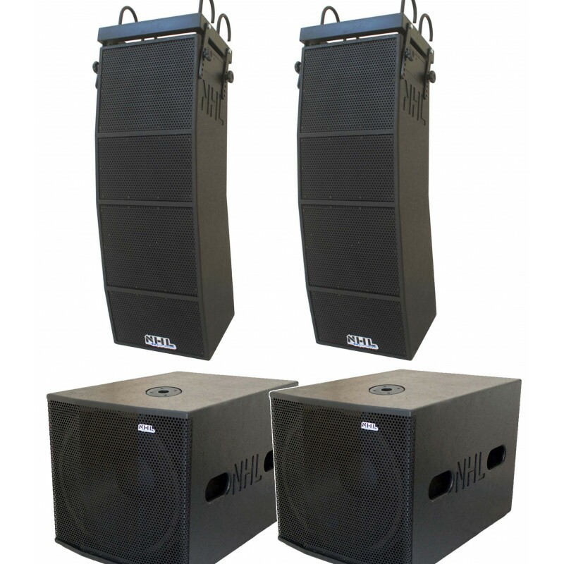 Kit Ativo (Line Array 10"/6" Ti + Sub 18") NHL 4 Caixas 4800w
