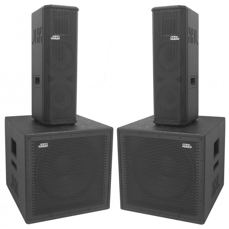 Kit Ativo (2x6" + Sub 15") 4 Caixas P.A. Compacto 3500w Estereo Vl3500