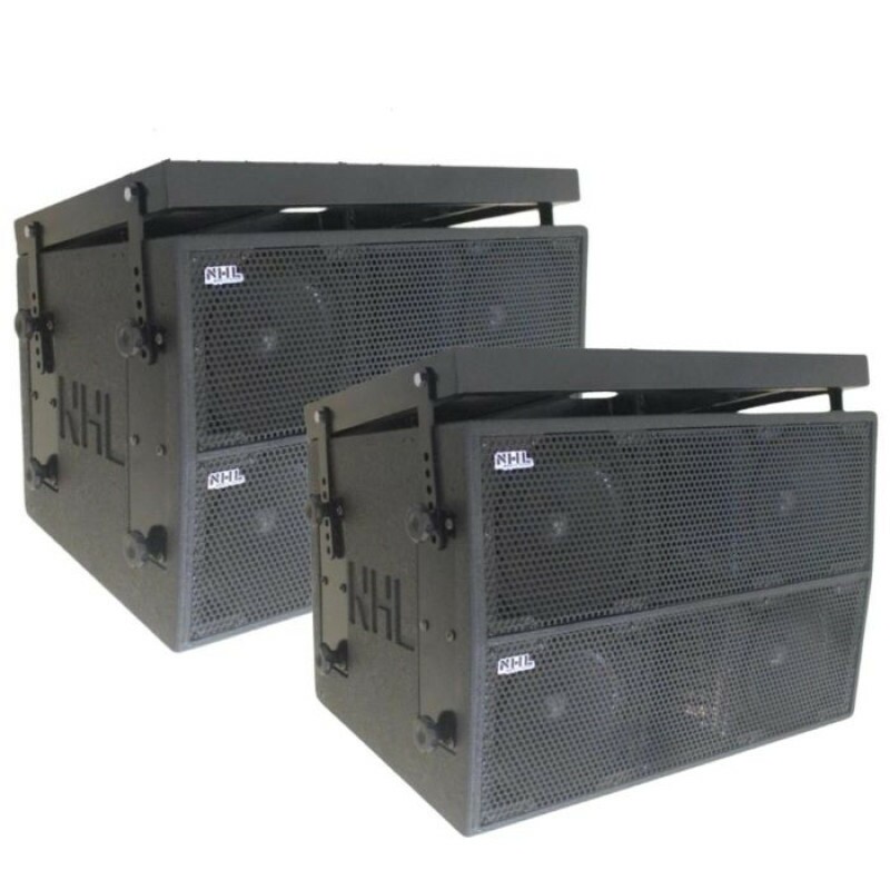 P.A. Line Array (dupla) 4x8" Ativa+Passiva 1600W NHL DH1600.2 Bidirecional