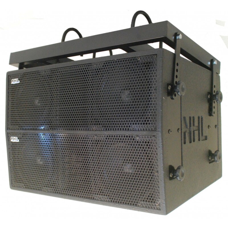 P.A. Line Array (dupla) 4x8" Ativa+Passiva 1600W NHL DH1600.2 Bidirecional