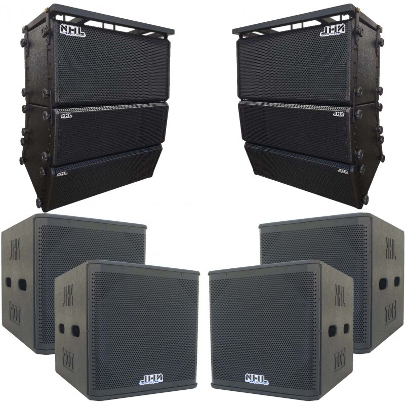 Kit Ativo (Line Array 2x12"/2x8" + Sub 18") 10 Cxs 9600w