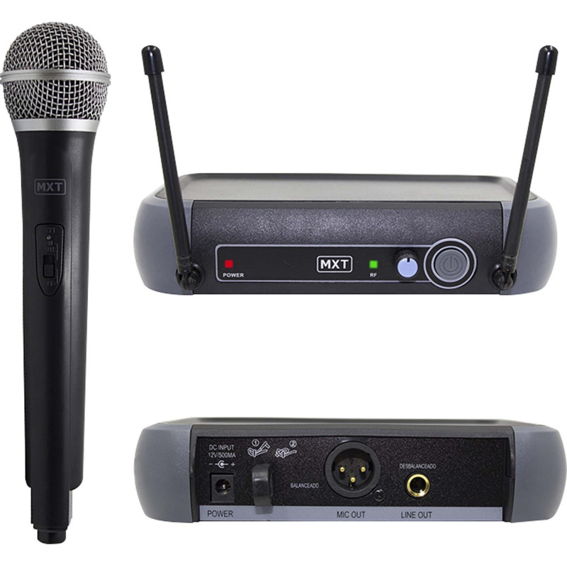 Microfone Sem Fio MXT UHF-202 Microfone Sem Fio MXT UHF-202