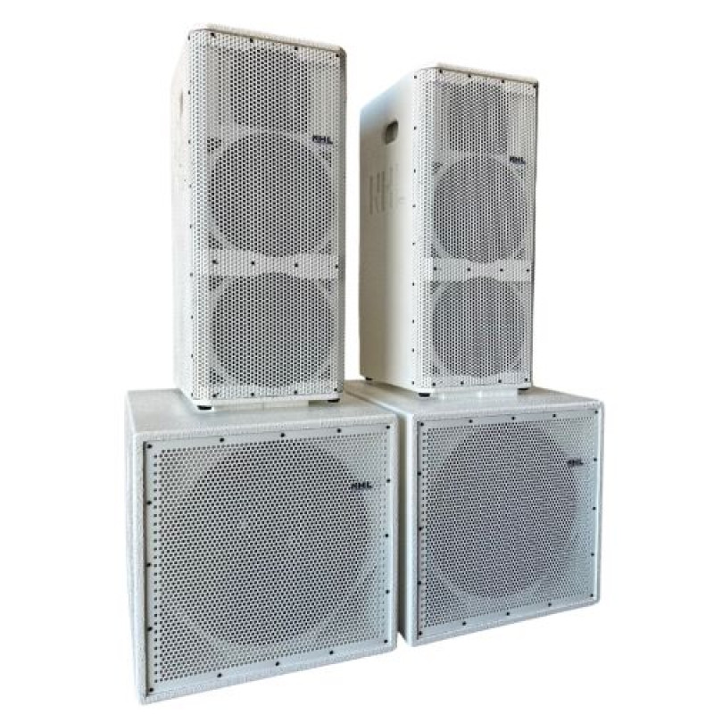 Kit Ativo (2x10" Ti + Sub 15") 4 Caixas 4400w PRO4404 Estéreo