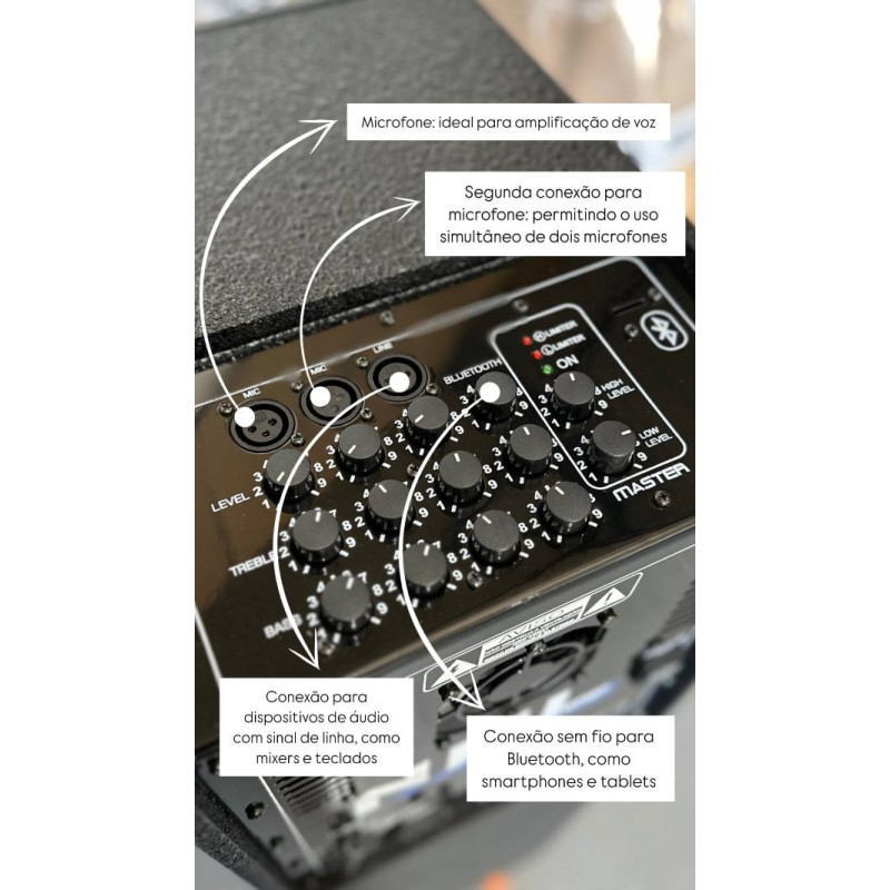 Kit Ativo (Coluna Slim + Sub 12") Elite1200 Bluetooth