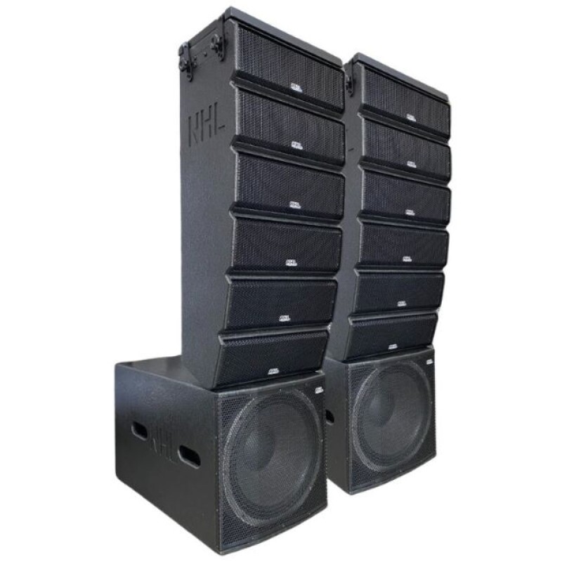 Kit Ativo (Line Array 32x 3" + Sub 18") 4 Caixas 5800w VLA5800