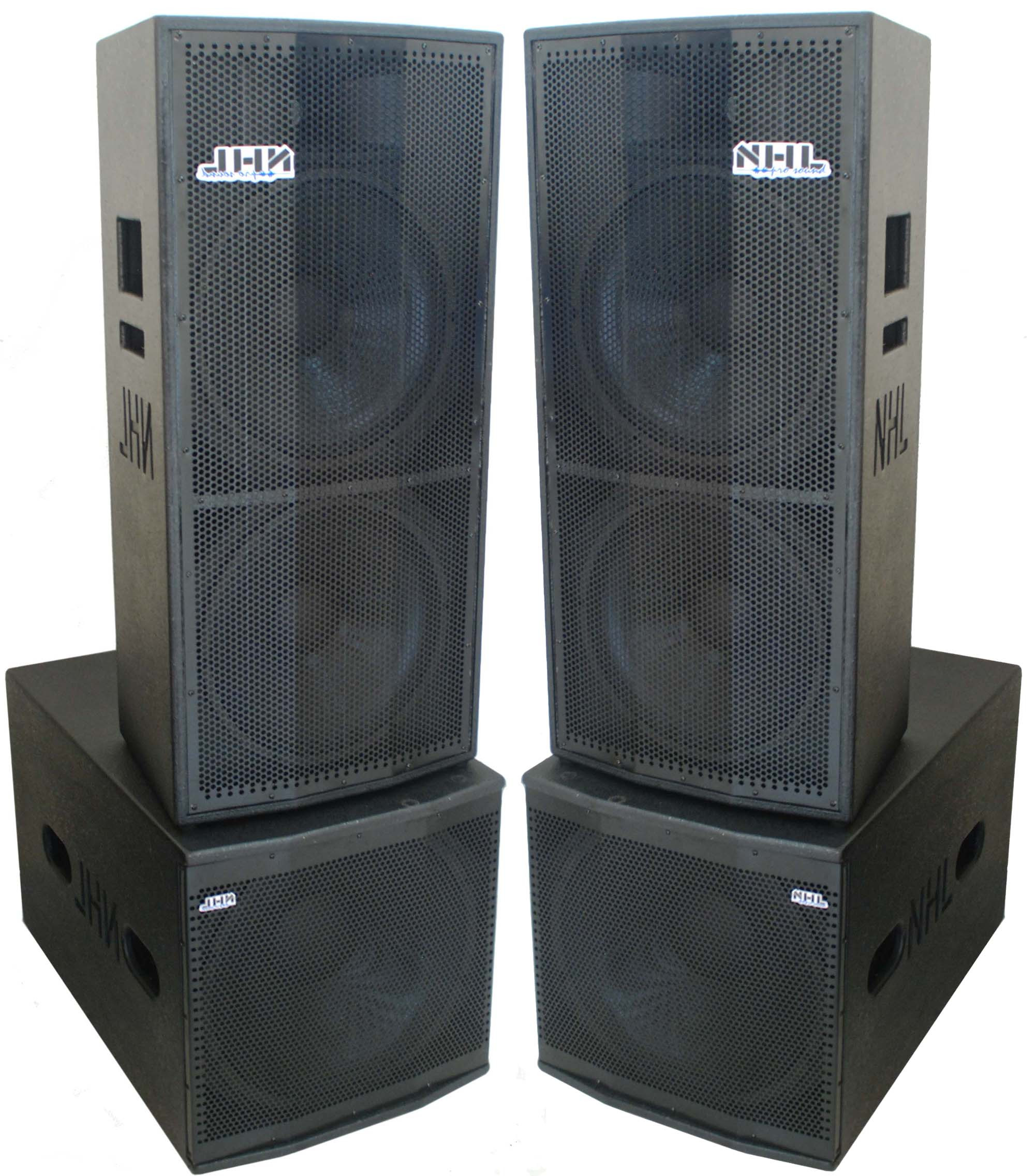 Kit Ativo NHL (2x15" Ti + Sub 18" Compact) 4 Caixas 4800w