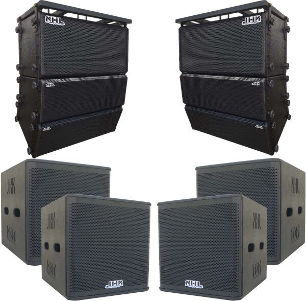Kit Ativo (Line Array 2x12"/2x8" + Sub 18") NHL 10 Cxs 7200w